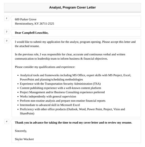 Analyst Program Cover Letter Velvet Jobs