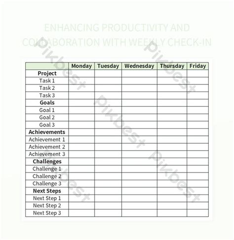 Boosting Team Efficiency And Collaboration Through Weekly Progress Meetings Excel Template