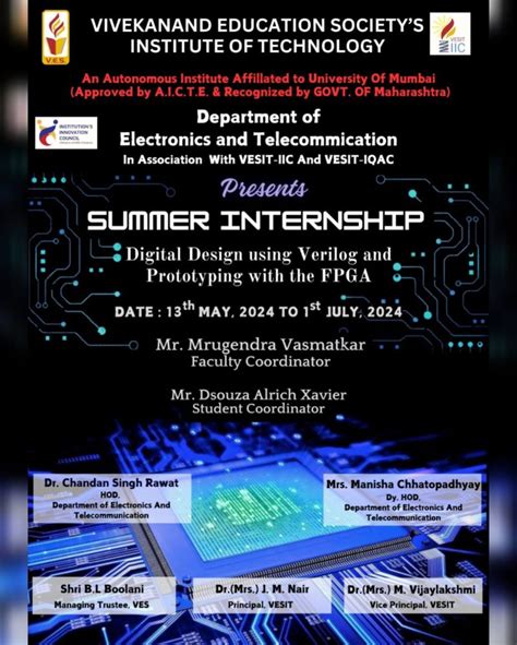 Summerinternship Digitaldesign Verilog Fpga Vesit