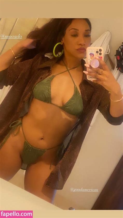 Candice Patton Olive Green Bikini Rider8344
