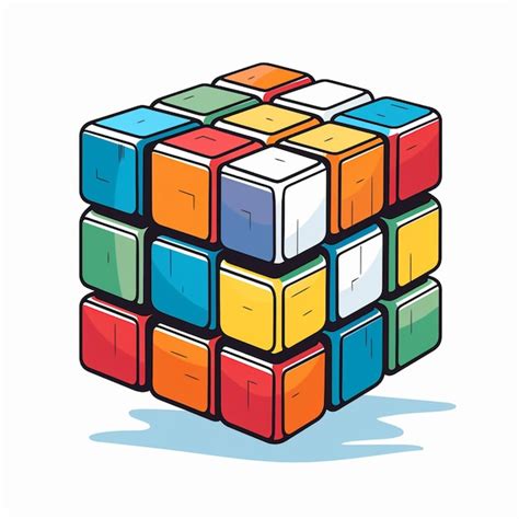 Premium Ai Image There Is A Colorful Rubik Cube With A White Background Generative Ai