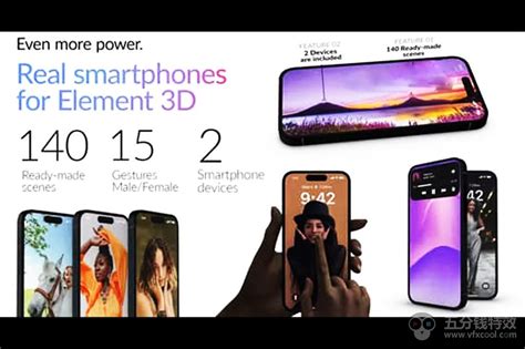 种使用E D插件制作智能手机设备APP应用界面介绍动画AE模板 五分钱特效