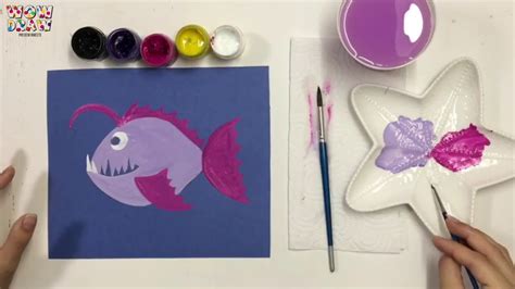 Как нарисовать Рыбу Удильщика Онлайн урок рисования для детей Youtube