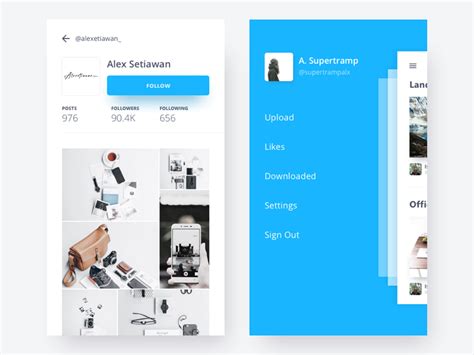 Profile And Profile Mobile Inspiration User Interface Design Profile