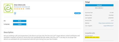 solved one click lca and revit version autodesk community