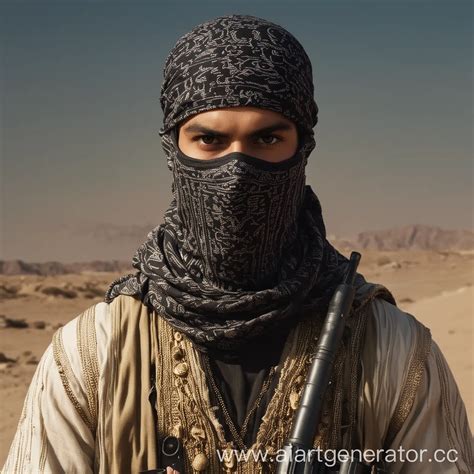 Shahid Armed with RPG in Traditional Arab Attire | AI Art Generator