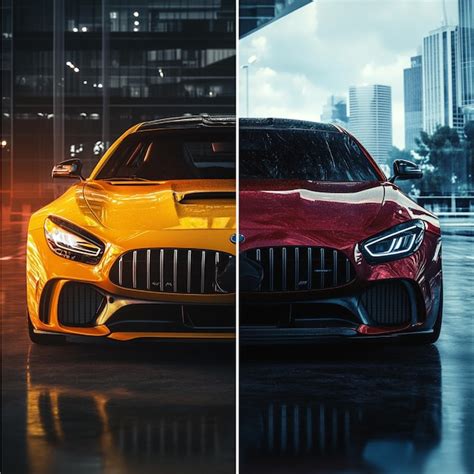 Sidebyside Comparison Of Car Models Performance Metrics Premium Ai Generated Image