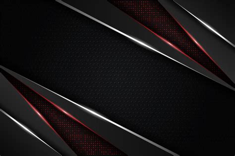 premium vector modern dark overlap grey background with glow red and