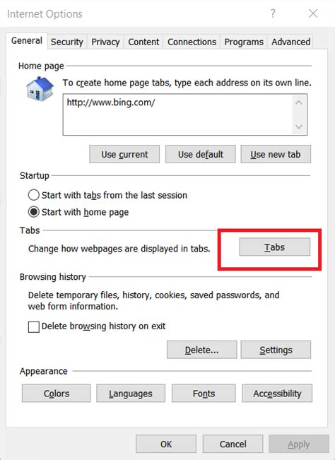 how to enable tabbed browsing in internet explorer 11 on windows