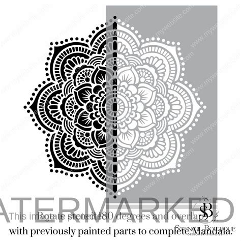 Indian Deco Lotus Mandala Stencil Stencil Boutique