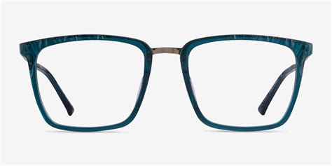 Metaphor Square Teal Glasses For Men Eyebuydirect