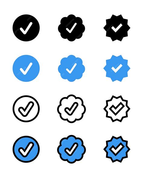 Premium Vector Verified Account Icon Social Media Verify Blue Tick