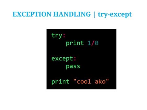 Python Programming X Exception Handling And Assertions Ppt