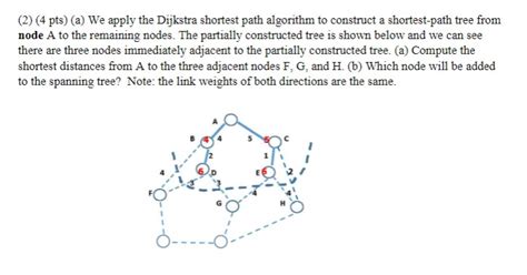 Solved Pts A We Apply The Dijkstra Shortest Path Chegg