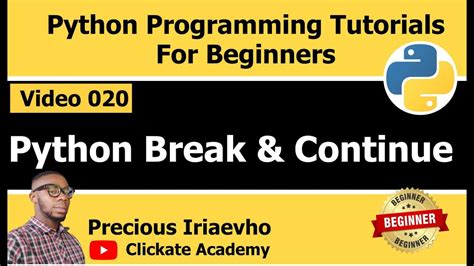 020 python break and continue python tutorial for beginners full