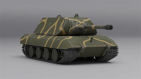 3d E 100 German Super Heavy Tank Model Turbosquid 2170743