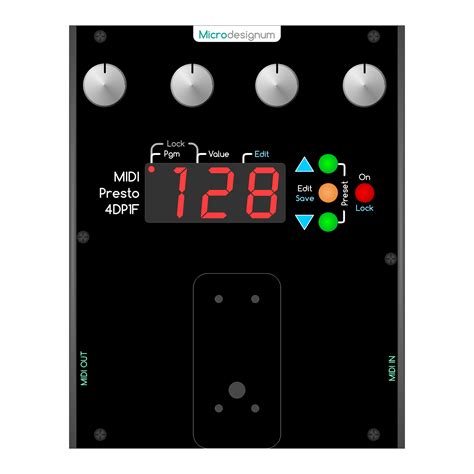universal midi module for guitar pedals with 4 digital potentiometers