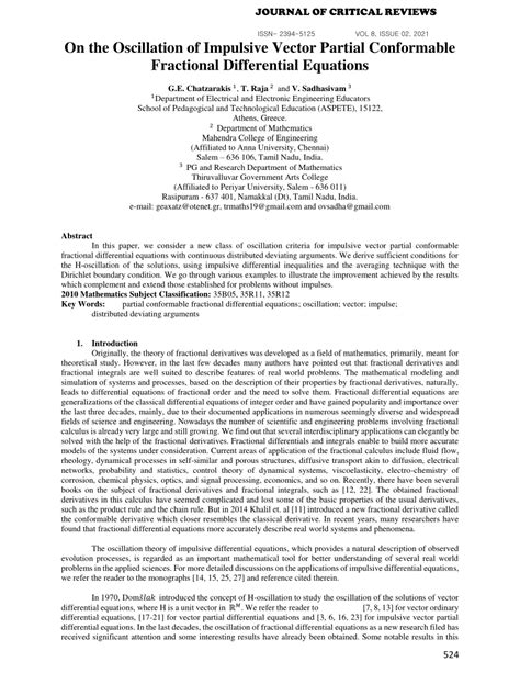 Pdf On The Oscillation Of Impulsive Vector Partial Conformable