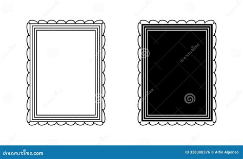 Vector Rectangular Frame Isolated On White Stock Illustration Illustration Of Sinus