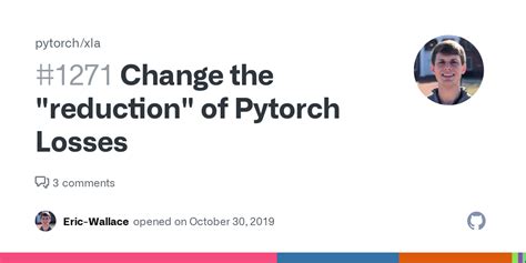 Change The Reduction Of Pytorch Losses Issue Pytorch Xla GitHub