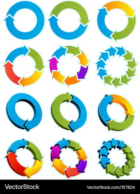 Circular Arrow Vector Images Over