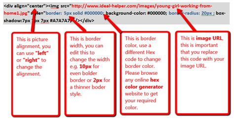 Html Code Explanation For Border Editing Ideal Helper