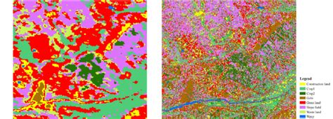 Single Source Classification Results Of A Modis And B Landsat Data