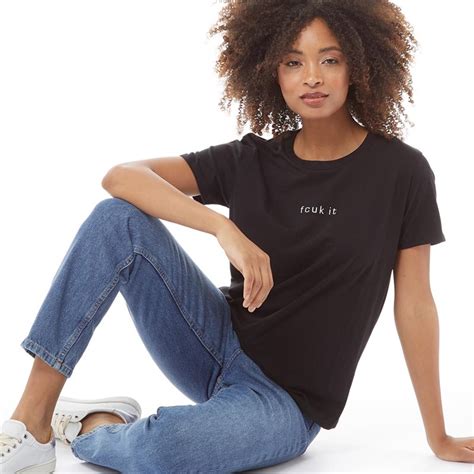 French Connection Damen FCUK It Tops Schwarz