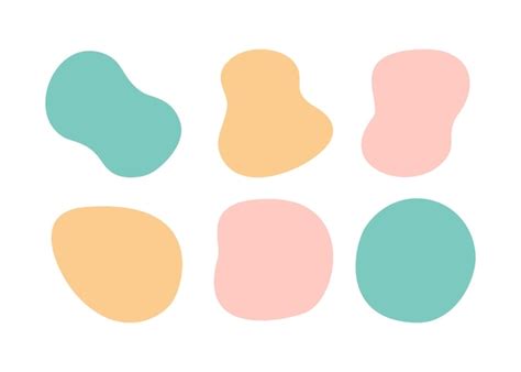 Premium Vector Color Liquid Blob Shapes Pastel Vector Organic Random Forms Fluid Silhouette