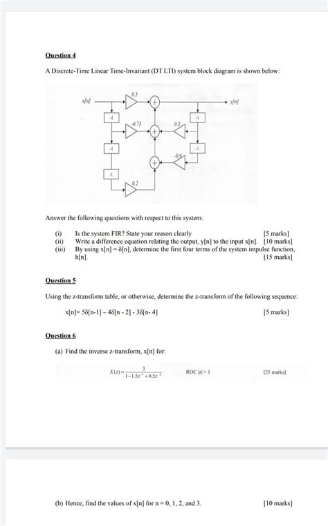 Solved Question 4 A Discrete Time Linear Time Invariant Dt