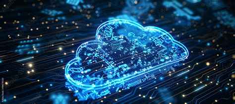 Collage Depicting Ai Driven Data Processing The Cloud Within Cloud Computing Services Where