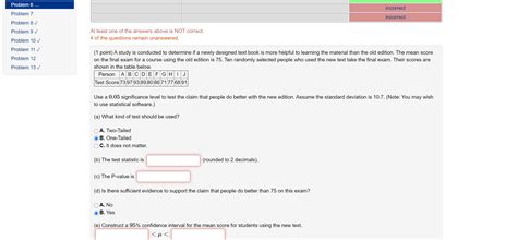 Solved Problem 6 Incorrect Problem 7 Incorrect Problem 8 Chegg Com