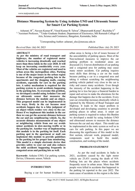 Pdf Distance Measuring System By Using Arduino Uno And Ultrasonic