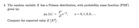 Solved The Random Variable X Has A Poisson Distribution Chegg