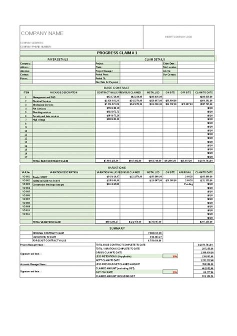 Construction Management Report Template