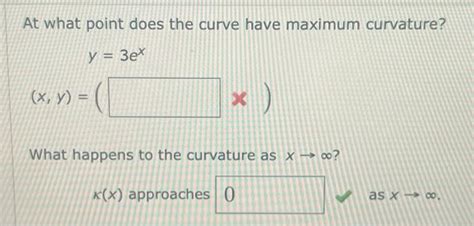 solved at what point does the curve have maximum curvature