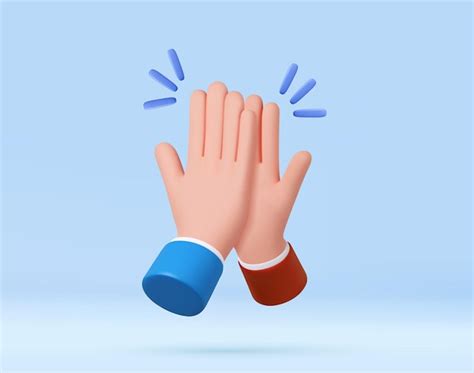 Premium Vector 3d High Five Hand Gesture