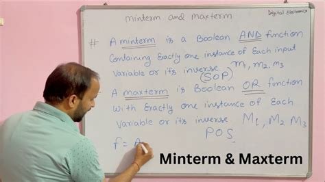 What Is Minterm And Maxterm In Digital Electronics Min Sop And Max