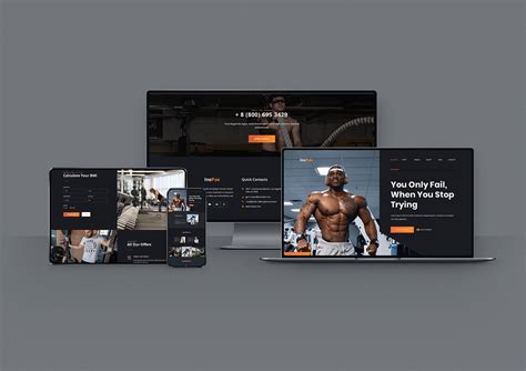 Gym Ui Web Design Project Behance