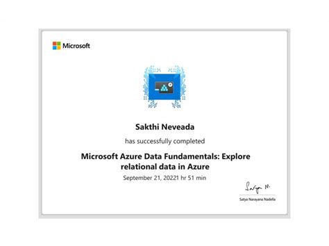 Completed Microsoft Azure Data Fundamentals Course Sakthi Neveada L Posted On The Topic Linkedin