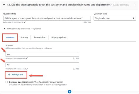 Create An Evaluation Form In Amazon Connect Amazon Connect