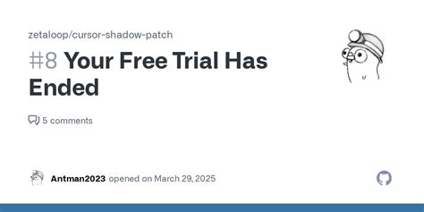 Your Free Trial Has Ended · Issue 8 · Zetaloop Cursor Shadow Patch