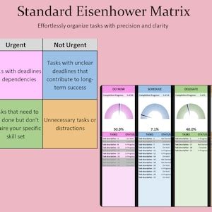 Eisenhower Matrix And Task Tracker Excel To Do List Priority Template Task And Activity