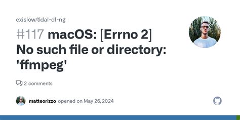 macos [errno 2] no such file or directory ffmpeg · issue 117