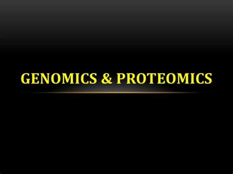 Genomics Pptx