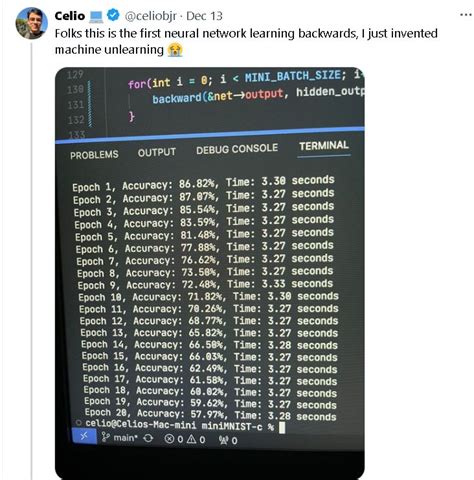 Machinelearning Deeplearning Debugging Aiinnovation Machineunlearning Aihumor