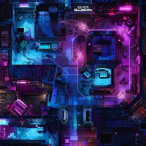 10 Gridless Cyberpunk Club Battlemaps Vtt Pack For Shadowrun
