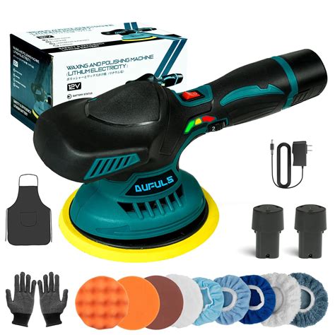 Dufuls 6 Inch Portable Car Buffer Polisher Kit Cordless Power Machine