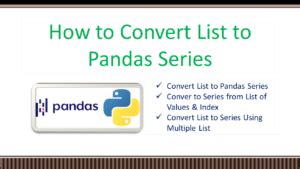 How To Convert List To Pandas Series Spark By Examples