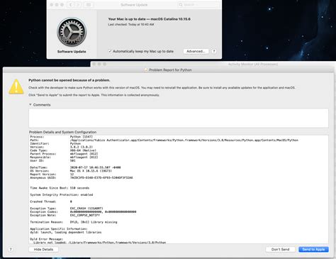 Python Crash Report After Macos System Update · Issue 660 · Yubicoyubioath Flutter · Github